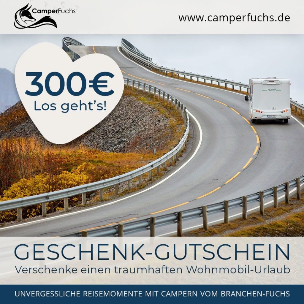300 € Geschenkgutschein | Camperfuchs